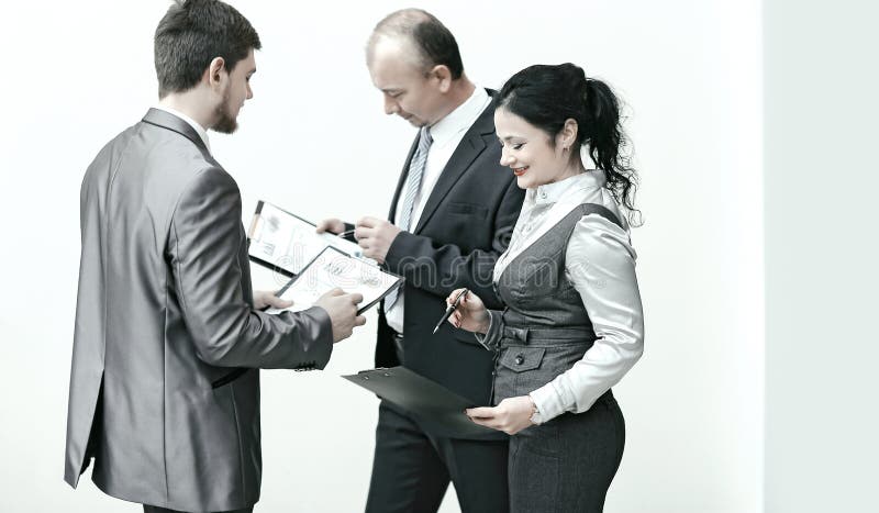 Boss Reads a Working Document. Office Weekdays Stock Photo - Image of ...