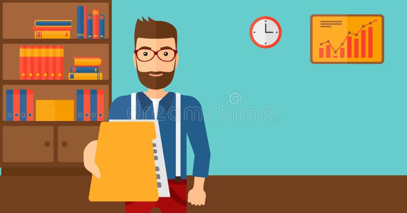 Employee Receiving Lot of Paperwork. Stock Vector - Illustration of ...