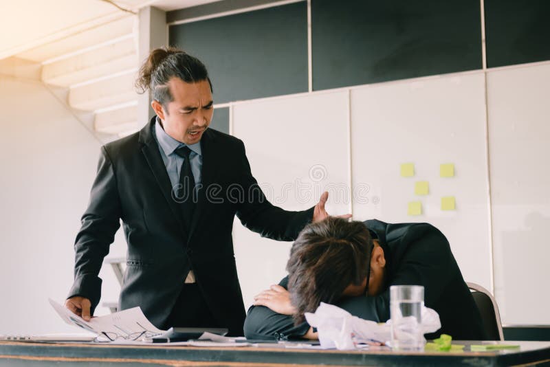 Boss Shouting To Employee while Mistake Working Stock Photo - Image of ...