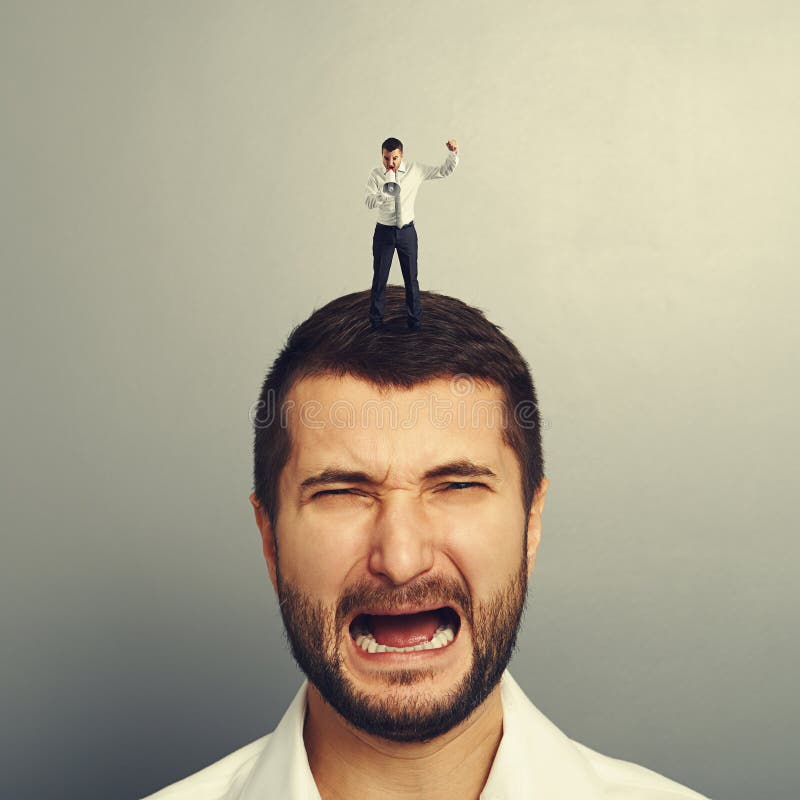Small Angry Boss Standing Head Stock Photos - Free & Royalty-Free Stock ...