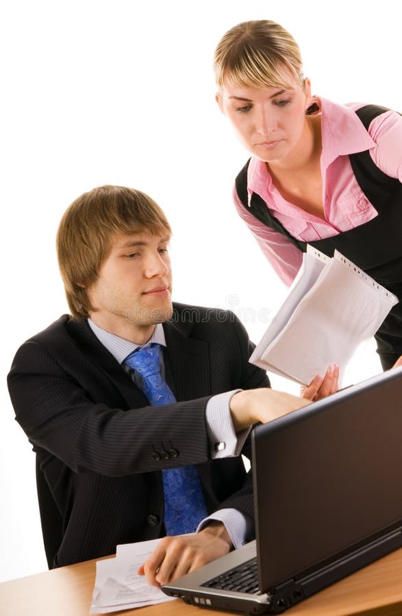 Boss and secretary stock photo. Image of manager, partner - 24084774
