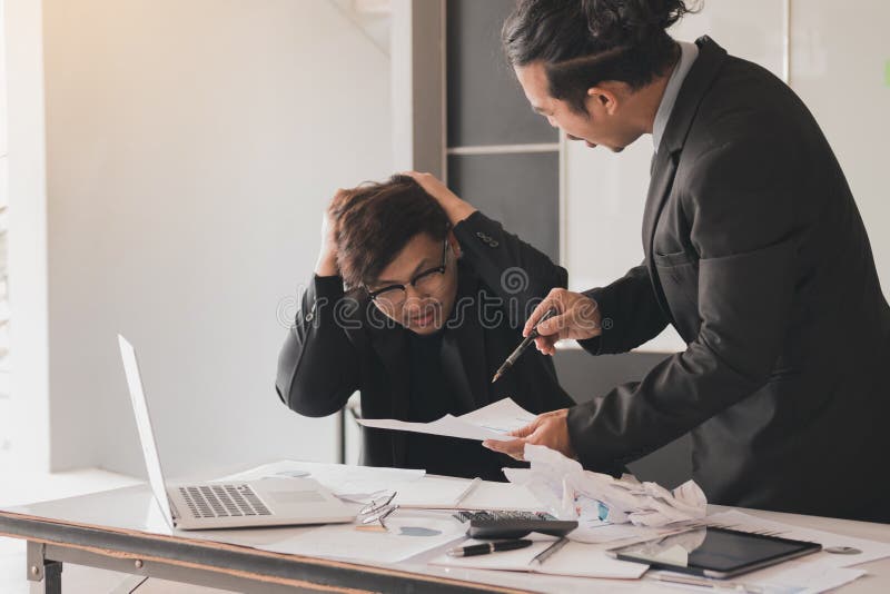 Boss Shouting To Employee while Mistake Working Stock Photo - Image of ...