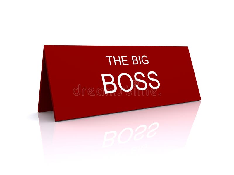 Boss sign stock illustration. Illustration of letters - 12040166
