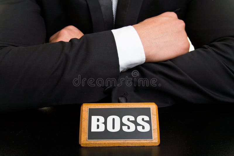 Boss-Sign stock image. Image of success, bossy, jacket - 9514523