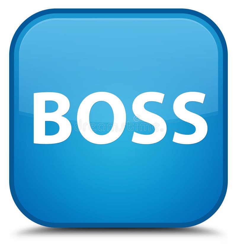 Boss Special Cyan Blue Square Button Stock Illustration - Illustration ...