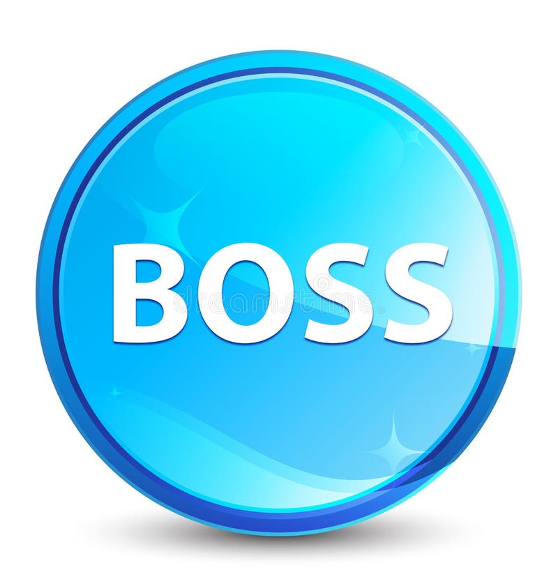 Boss Splash Natural Blue Round Button Stock Vector - Illustration of ...