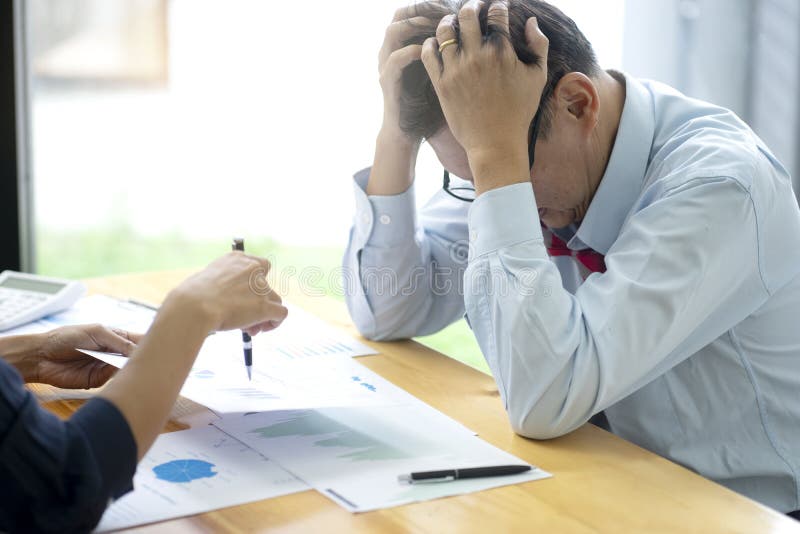Boss or Staff Feel Bad and Disappointed Stock Image - Image of ...