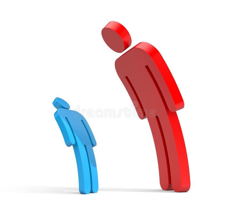 Boss and subordinate stock illustration. Illustration of intermediary ...