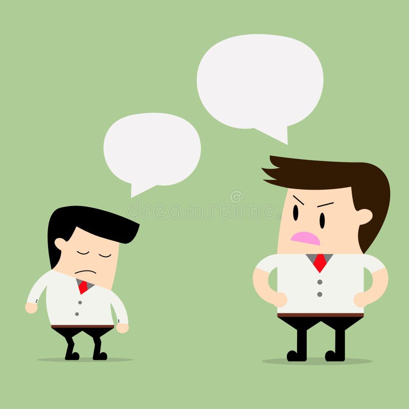 Boss talking to employees stock vector. Illustration of employees ...