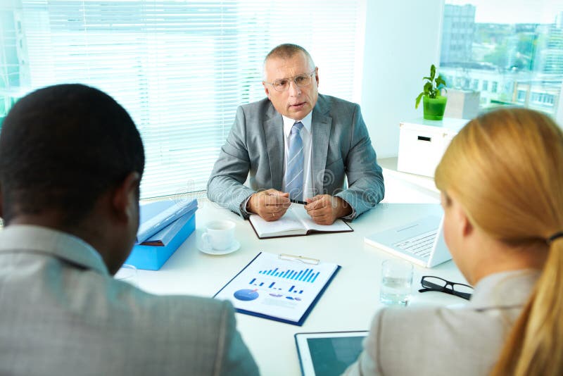 Boss talking stock image. Image of employer, discussing - 30954177