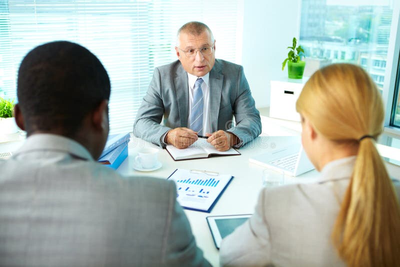 Boss talking stock photo. Image of discussing, consulting - 32046306