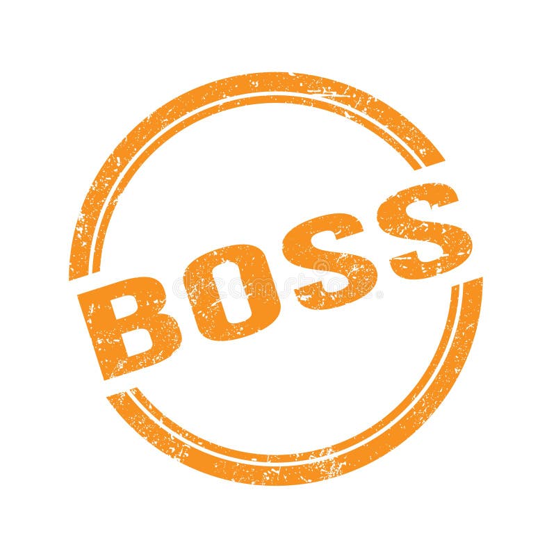 BOSS Text Written on Red Grungy Round Stamp Stock Illustration ...
