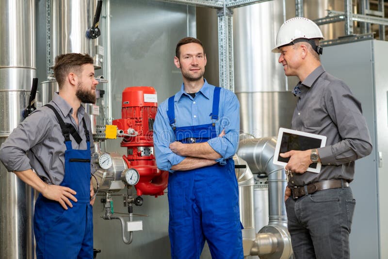 Boss and Worker in Conversation Stock Photo - Image of industry ...
