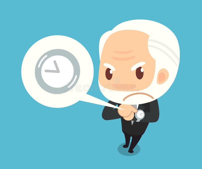Boss is Watching the Watch. Stock Illustration - Illustration of ...