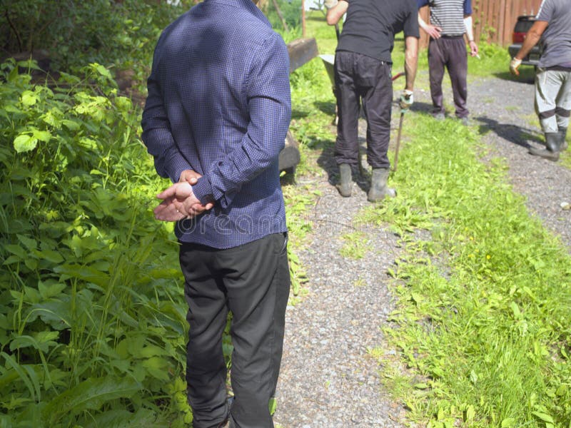 Boss Watching after Workers Stock Image - Image of lifestyle, group ...