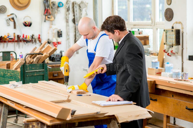Boss and Worker in Conversation Stock Photo - Image of industry ...