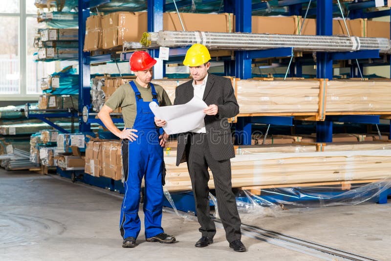 Boss and Worker in Conversation Stock Photo - Image of constructor ...