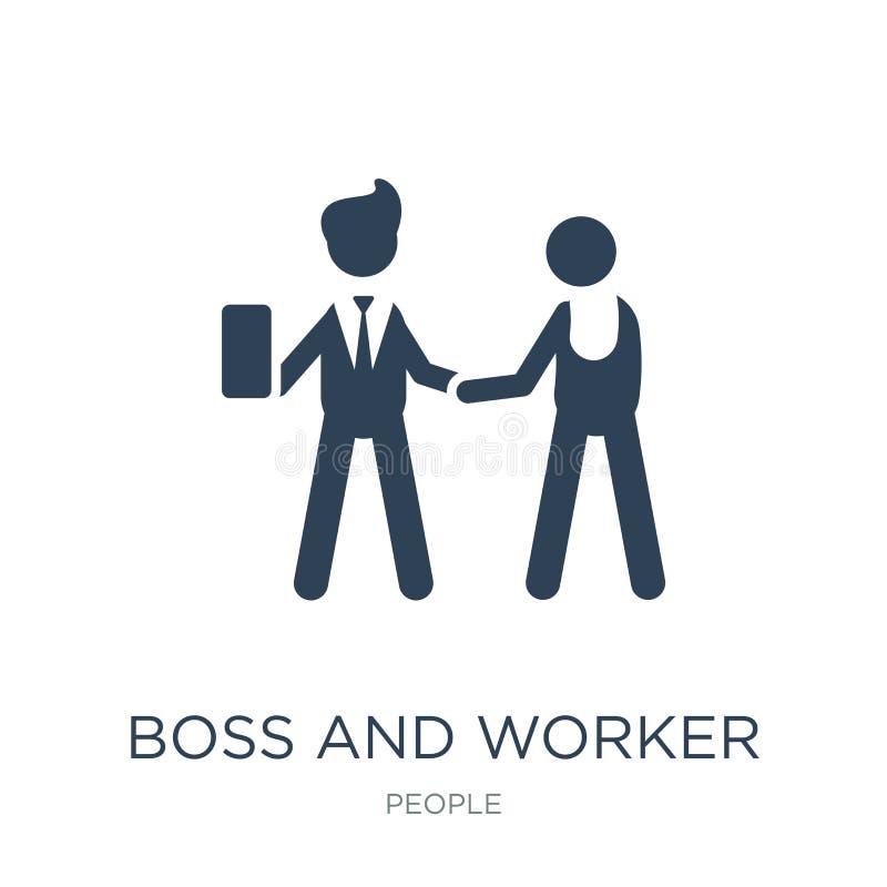 Boss Icon in Trendy Design Style. Boss Icon Isolated on White ...