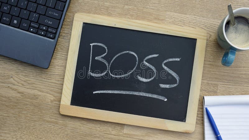 Boss written at the office stock photo. Image of anger - 39585444