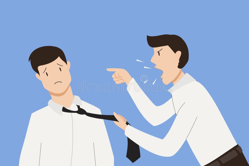 Boss Yell at the Employee Illustration Stock Vector - Illustration of ...