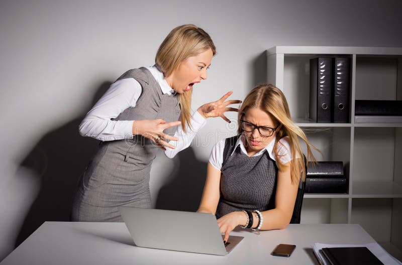 Boss Yelling at Her Employee Stock Photo - Image of manager, difficult ...
