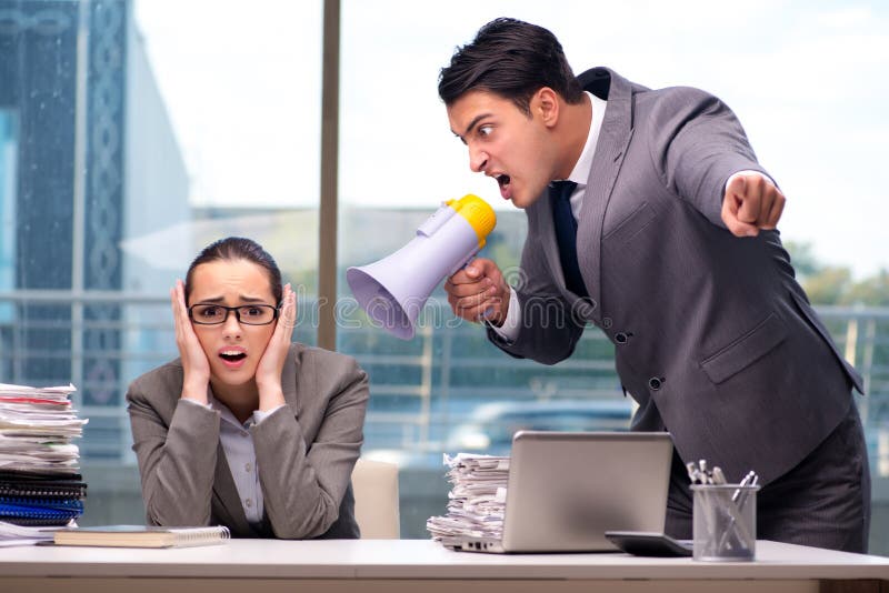 The Boss Yelling at His Team Member Stock Photo - Image of irritated ...