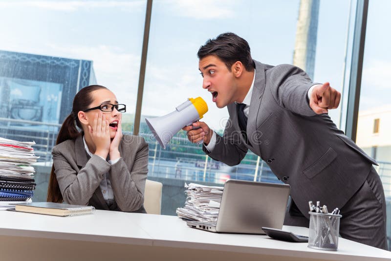 The Boss Yelling at His Team Member Stock Photo - Image of aggressive ...