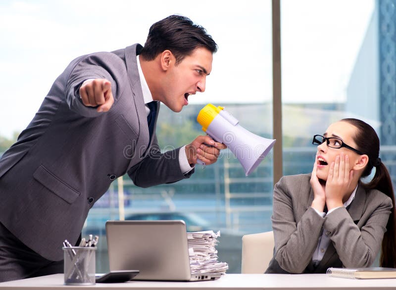 Boss Yelling at His Team Member Stock Photo - Image of conflict ...