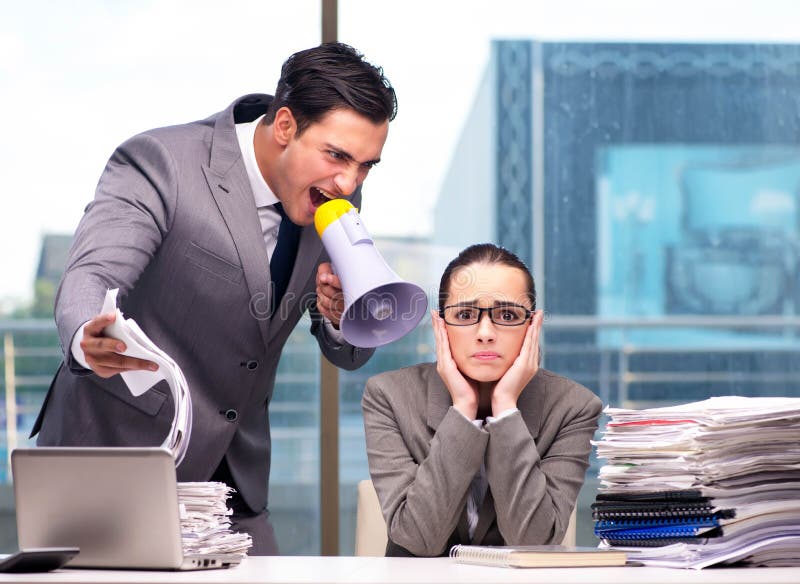 Boss Yelling at His Team Member Stock Photo - Image of conflict ...