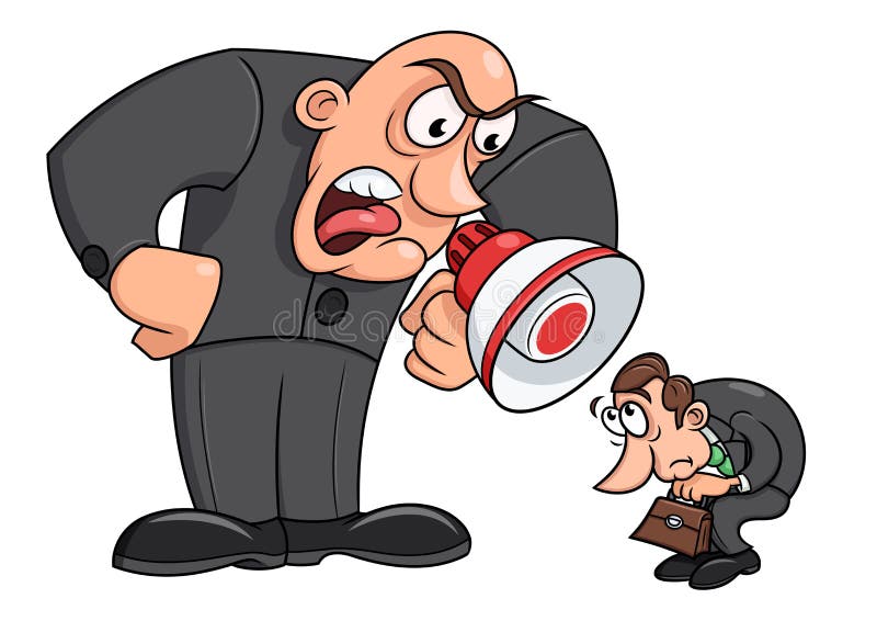 Boss Yelling at His Worker 3 Stock Vector - Illustration of leader ...