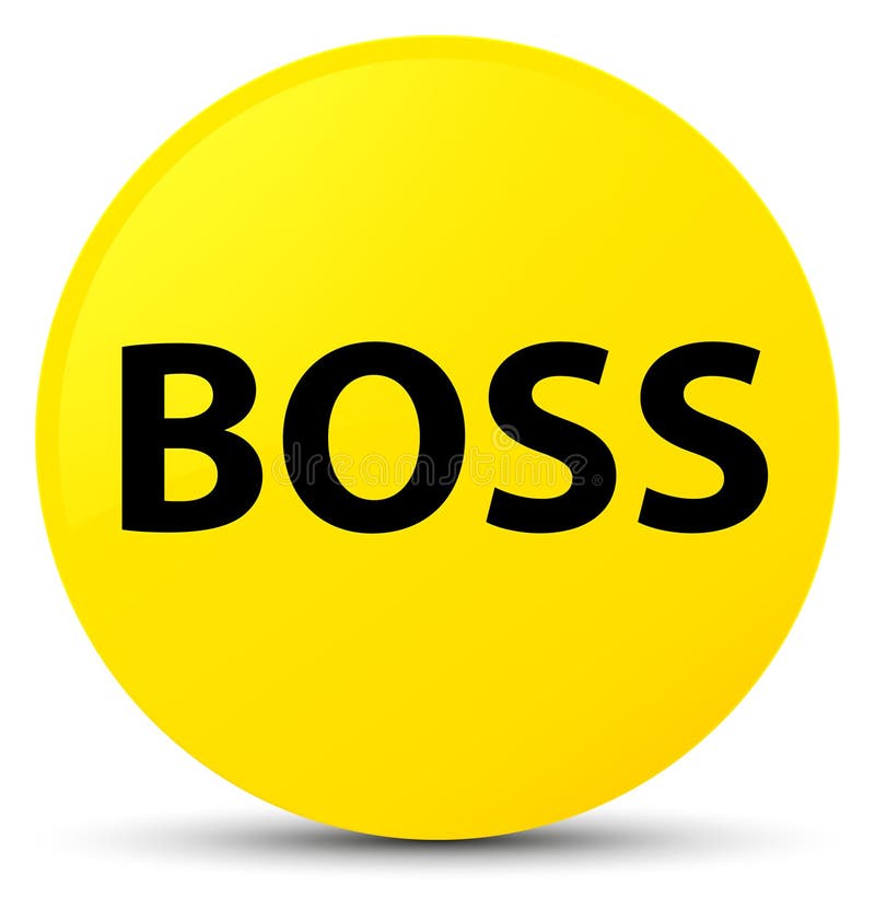 Boss yellow round button stock illustration. Illustration of head ...