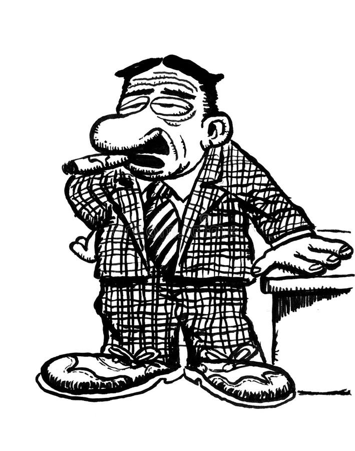 Bossage De Personnage De Dessin Animé Illustration Stock - Illustration ...