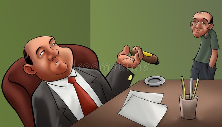 Bossage et ouvrier illustration stock. Illustration du rassemblement ...