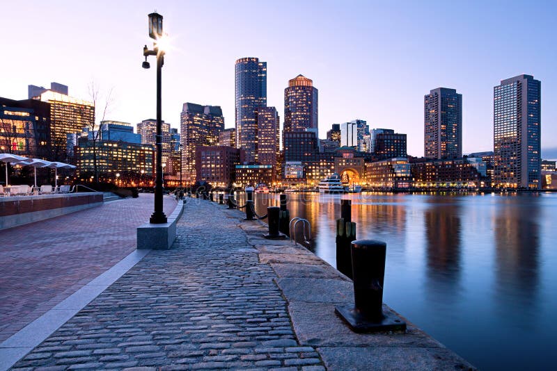 Boston waterfront stock image. Image of towers, pano - 25718371