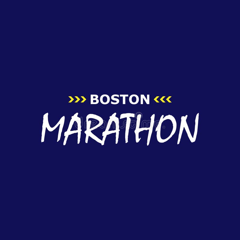 Boston Marathon Typography Graphic Design Stock Vector - Illustration ...