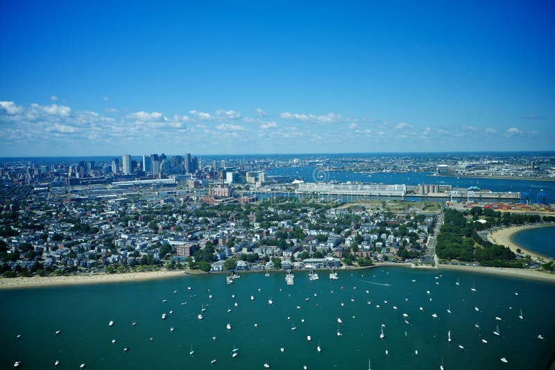 Boston from above stock photo. Image of harbour, airport - 43924802