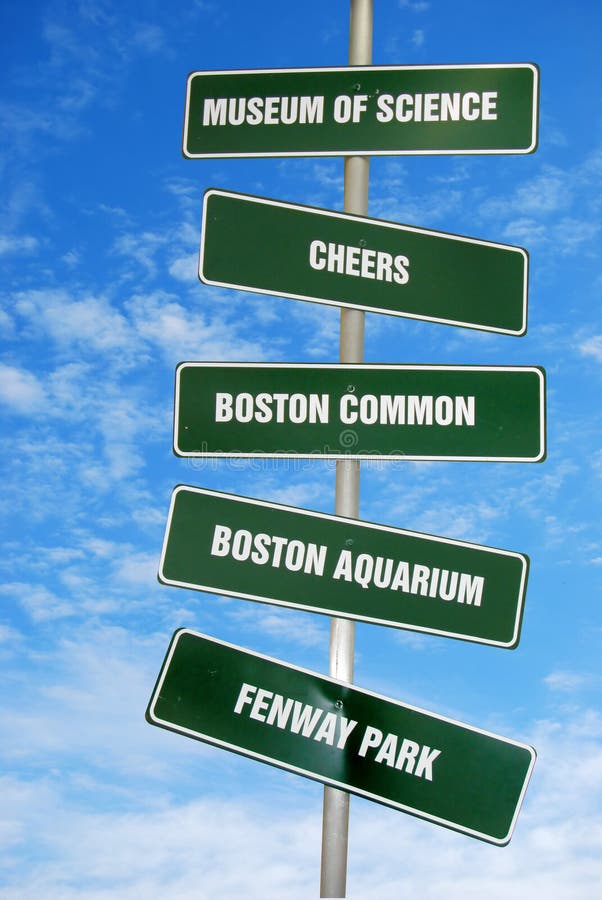 Boston attraction signs stock photo. Image of common - 11695984