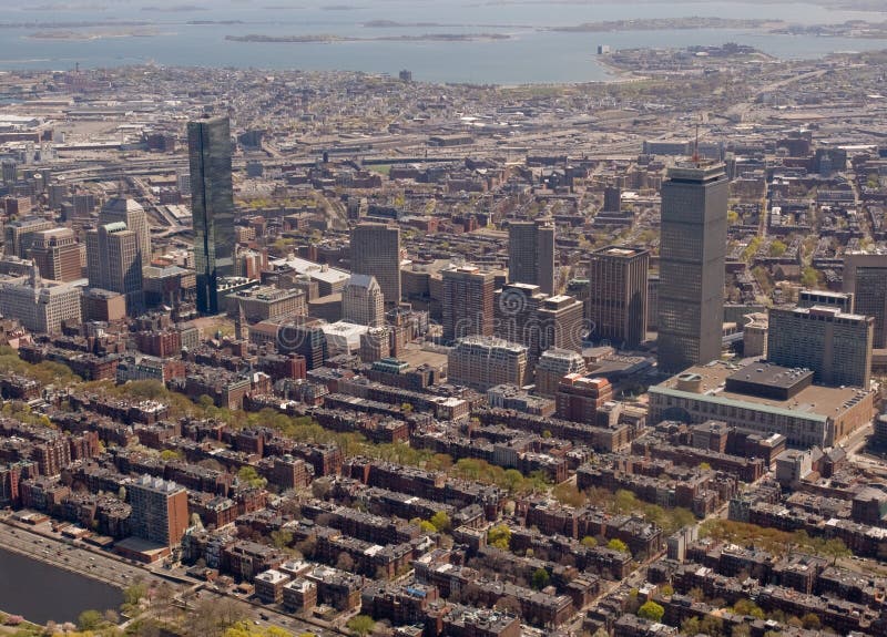 Boston Back Bay aerial stock photo. Image of city, aerial - 27126206