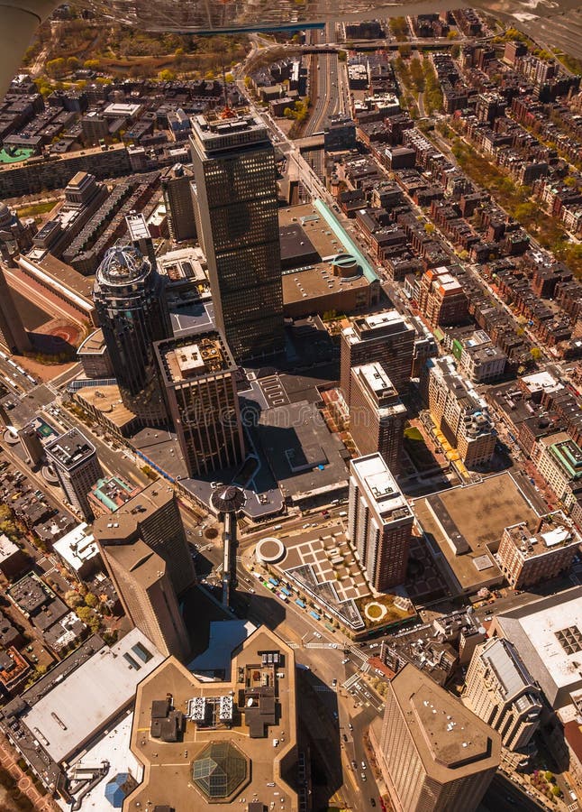 Boston Back Bay aerial stock photo. Image of back, prudential - 27980186