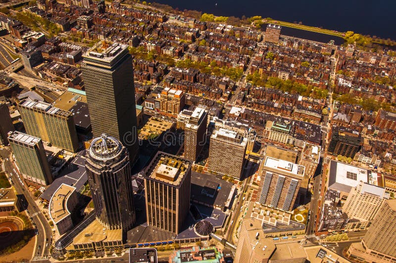 Boston Back Bay aerial stock image. Image of skyline - 27980197