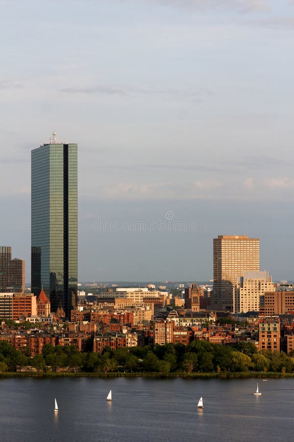 Boston Back Bay with the John Hancock Tower Editorial Image - Image of ...