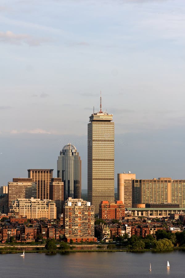 Boston Back Bay with the Prudential Tower Stock Image - Image of ...