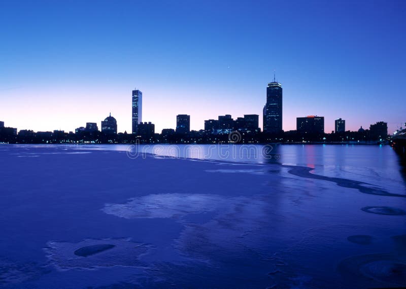 Boston Back Bay Skyline Seen Dawn Stock Photos - Free & Royalty-Free ...