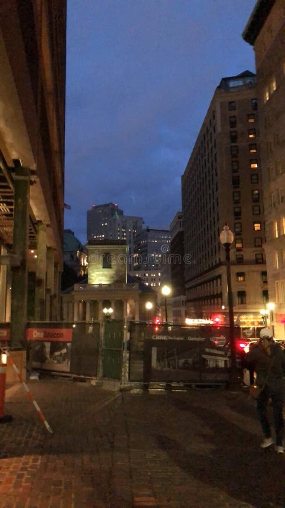 Boston editorial image. Image of boston, buildings, streetlights ...