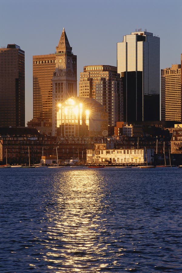 Boston buildings editorial stock photo. Image of dawn - 23161473