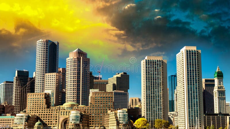 Boston Buildings and Skyscrapers Editorial Photography - Image of ...