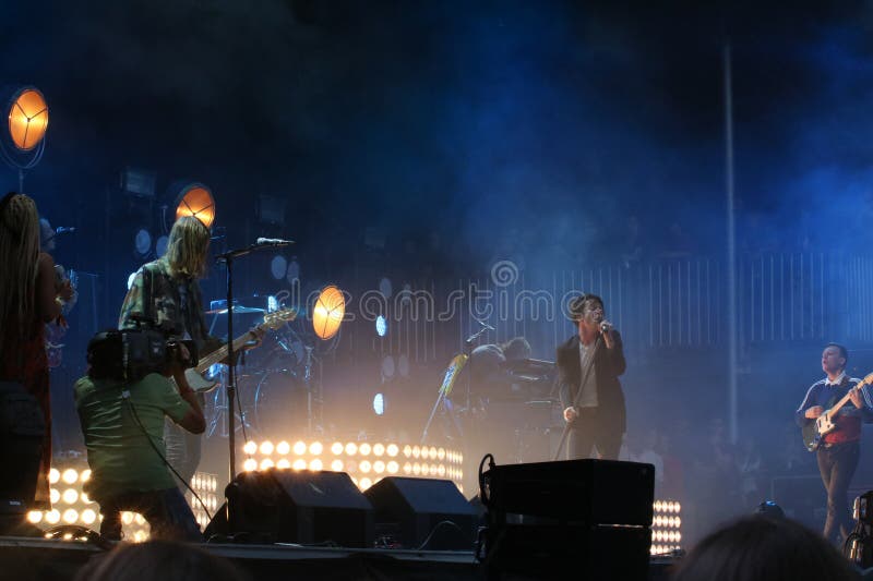 Cage the Elephant in Concert at Boston Calling Editorial Stock Photo ...