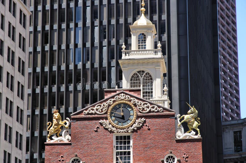 Boston - Casa Vieja Del Estado Imagen de archivo - Imagen de inglaterra ...