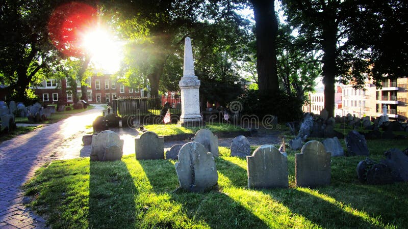 Boston cemetary stock image. Image of boston, sunset - 94888277
