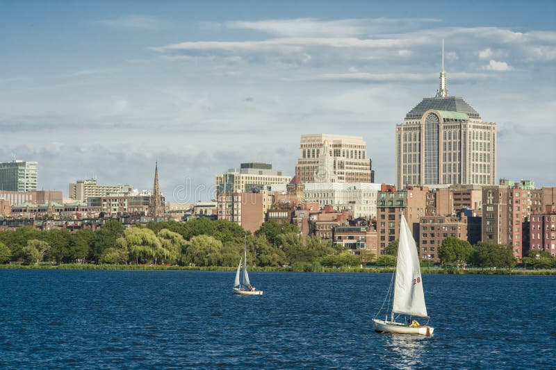 Charles River Boston stock photo. Image of buildings, sailing - 3499702